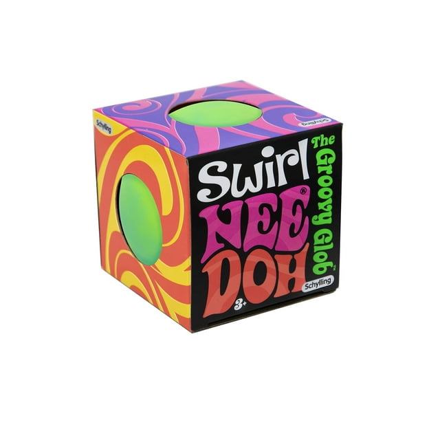 Nee Doh Swirl Groovy Glob Squeeze Squish Ball, Assorted Colors, Stress ...
