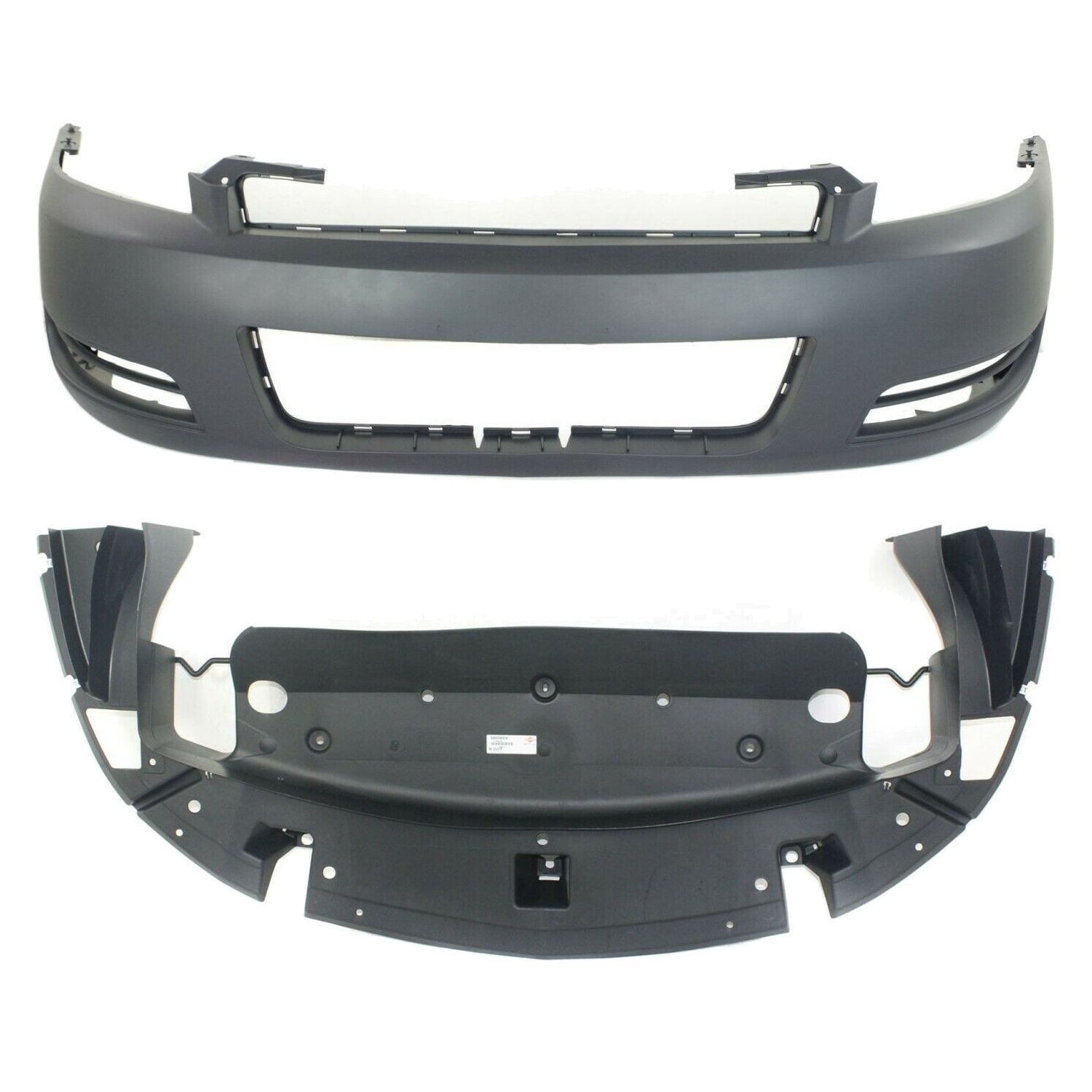 Nee Haoww 2-Piece Front Primed Plastic Bumper Cover Facial Kit Without ...