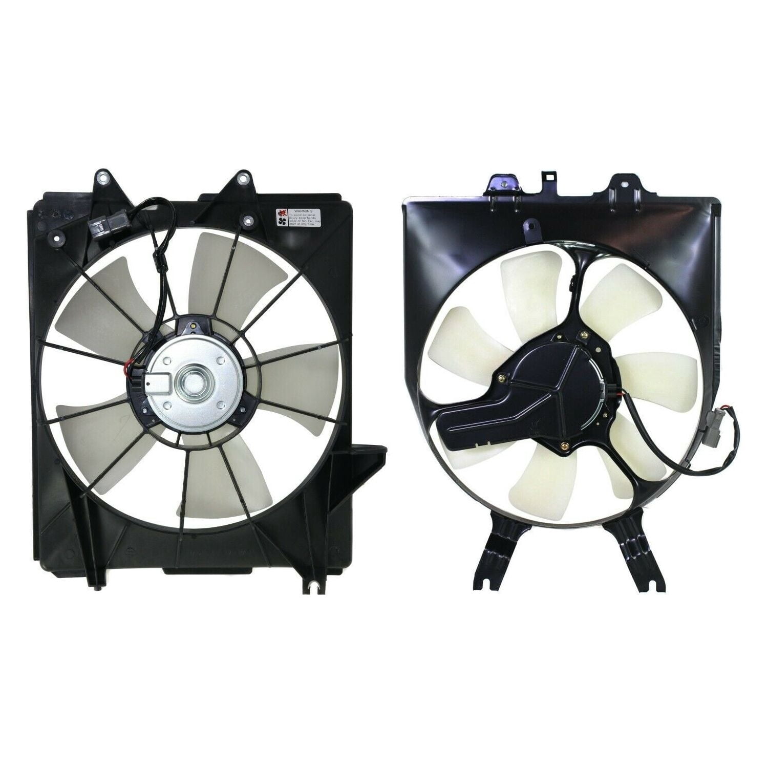 Nee Haoww 2-Piece Radiator and Condenser Cooling Fan Assembly Set with ...