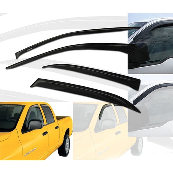 Nee Haoww 4-Piece Sun Rain Wind Deflectors Door Window Visors Outside ...