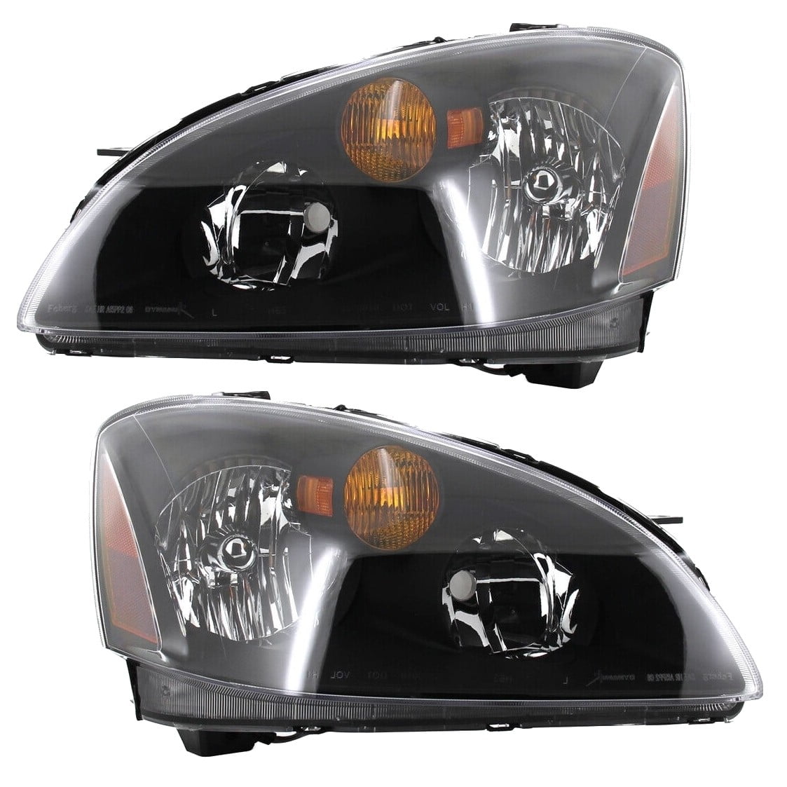 Nee Haoww Black Headlights Head Lamp Left + Right Pair with Heavy Duty ...