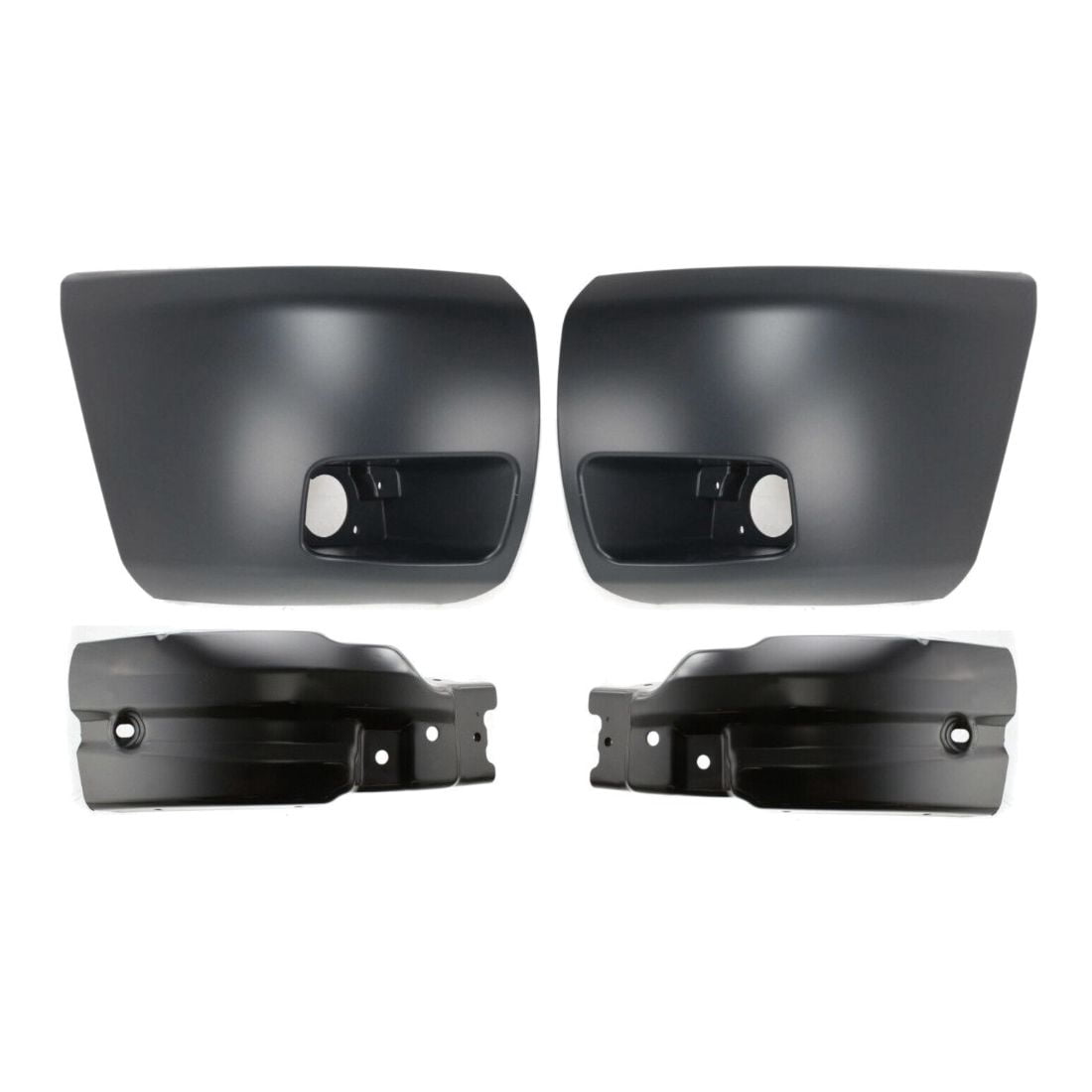 Nee Haoww Bumper End Caps Set of 4 with Fog Light Hole - Plastic ...