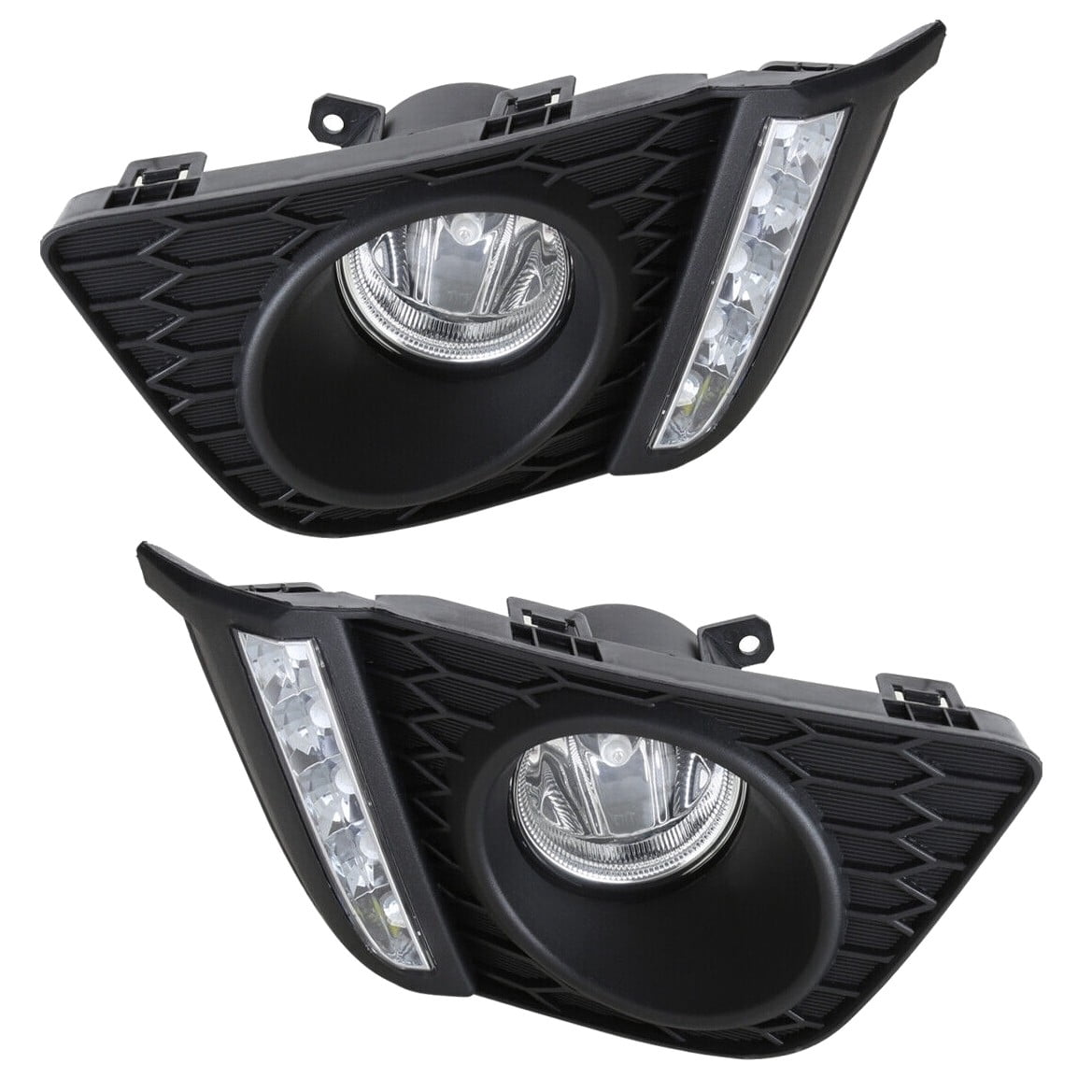 Nee Haoww Fog Lights Clear DRL Driving Bumper Lamps with Switch - Heavy ...