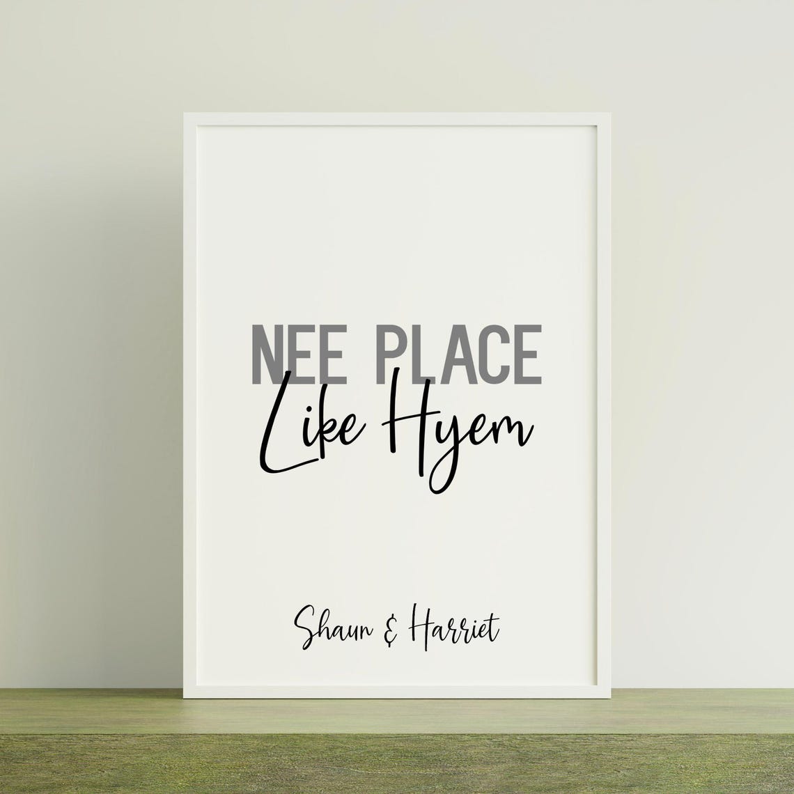 Nee Place Like Hyem Geordie Print, Newcastle Print Slang Wall Art Decor ...