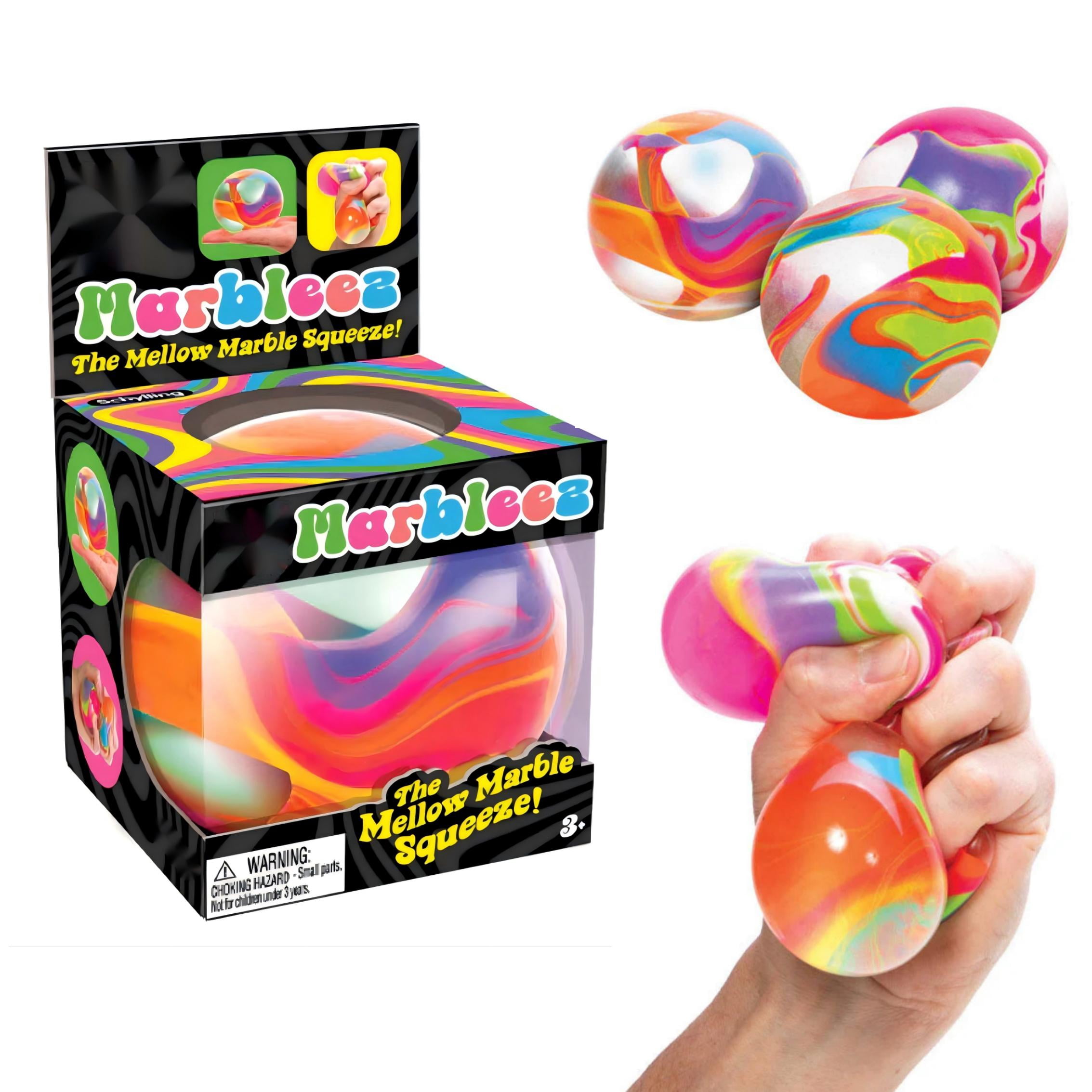 NeeDo Mellow Marble Stress Balls, 2.8" Squeeze Sensory Toys, Soft Slow ...