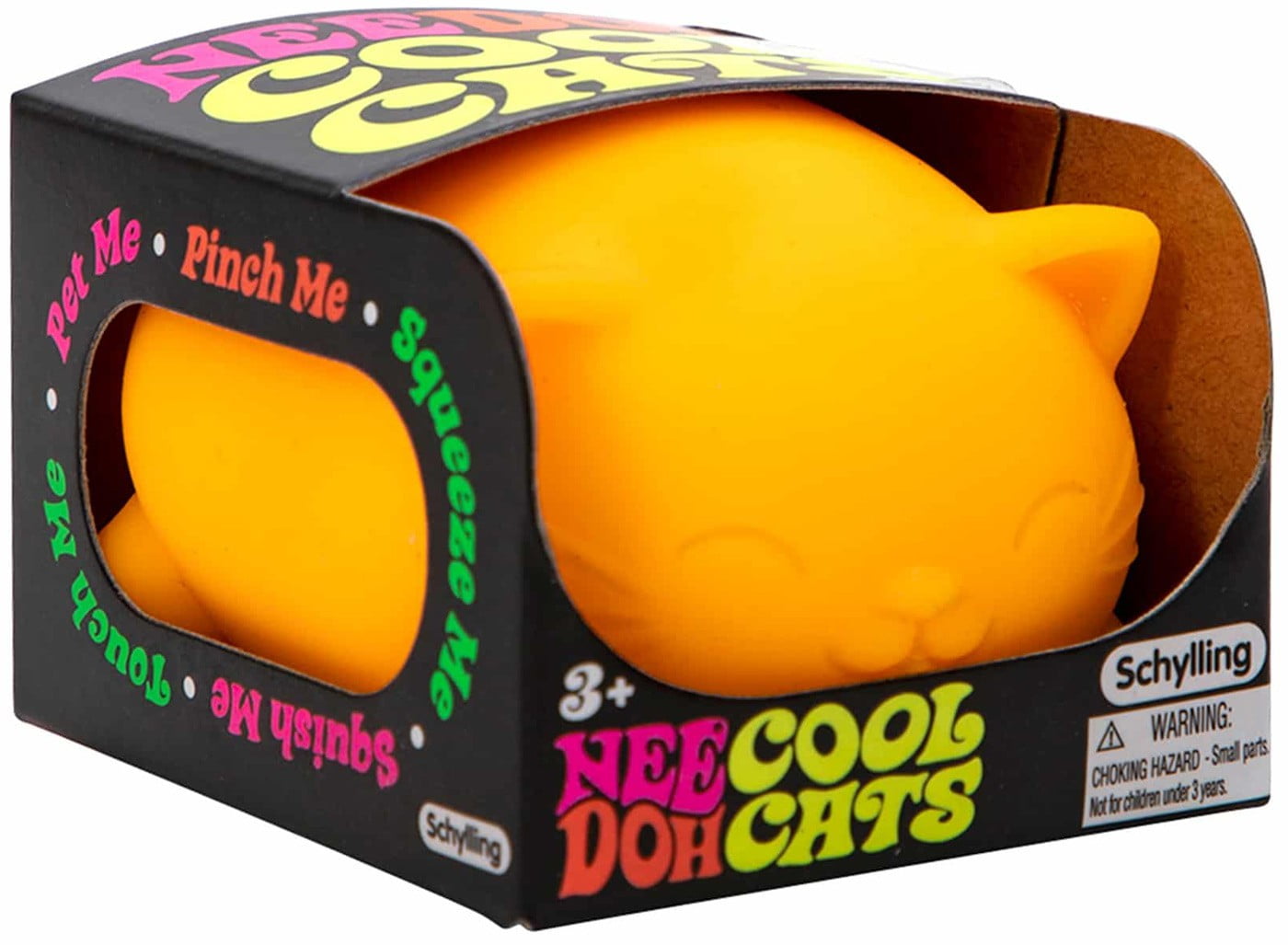 NeeDoh Cool Cats Orange Squishy & Squeeze Small Stress Ball - Walmart.com