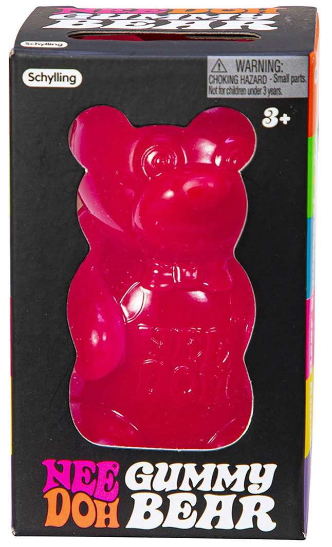 Schylling NeeDoh Gummy Bear Stress Ball, Pink, Squeeze Toy - Walmart.com
