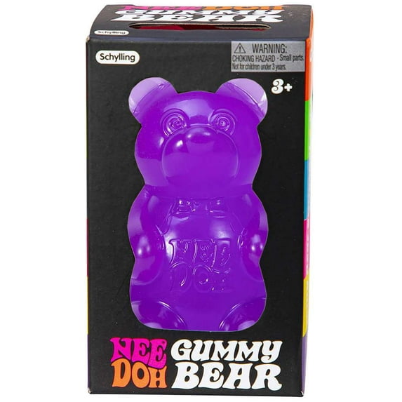 Schylling NeeDoh Gummy Bear Stress Ball, Purple, Squishy Stress Relief ...