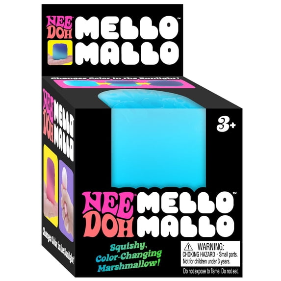 Schylling NeeDoh Mello Mallo BLUE Stress Ball, Squishy Color Changing ...