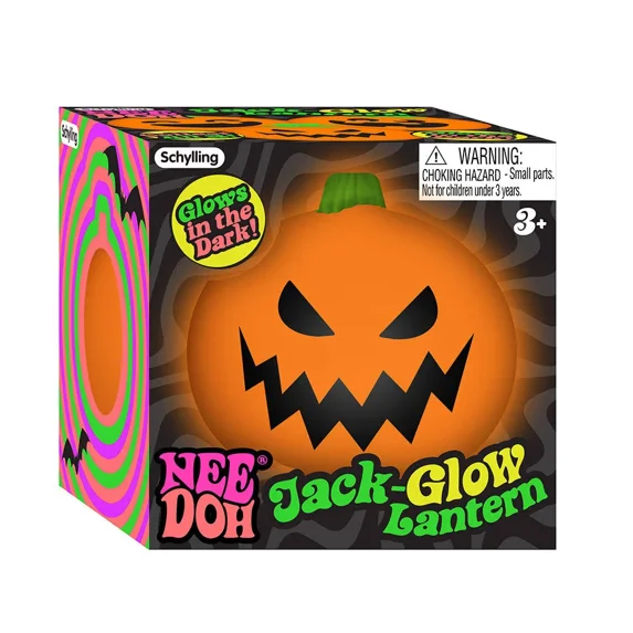 NeeDohWeen Jack Glow Lantern NeeDoh (Glows in the Dark, 1 Random Style ...