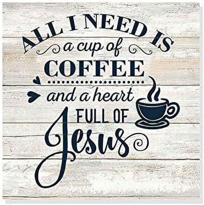 Need A Cup Of Coffee And Jesus Sign Rustic Wood Decor Christian Wooden ...