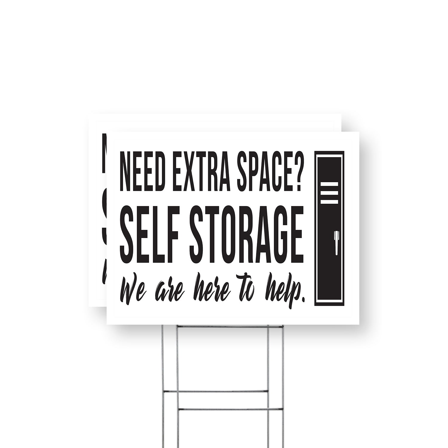 Need Extra Space Self Storage Yard Sign 2 Pack of 12 Inch x 16 Inch ...