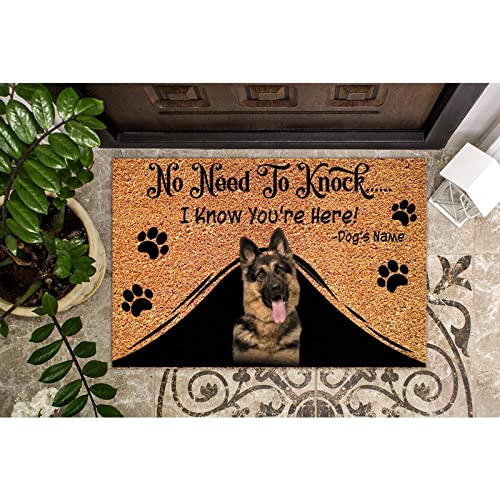 No Need to Knock Coir Doormat German Shepherd Entry Mat Puppy Gifts ...