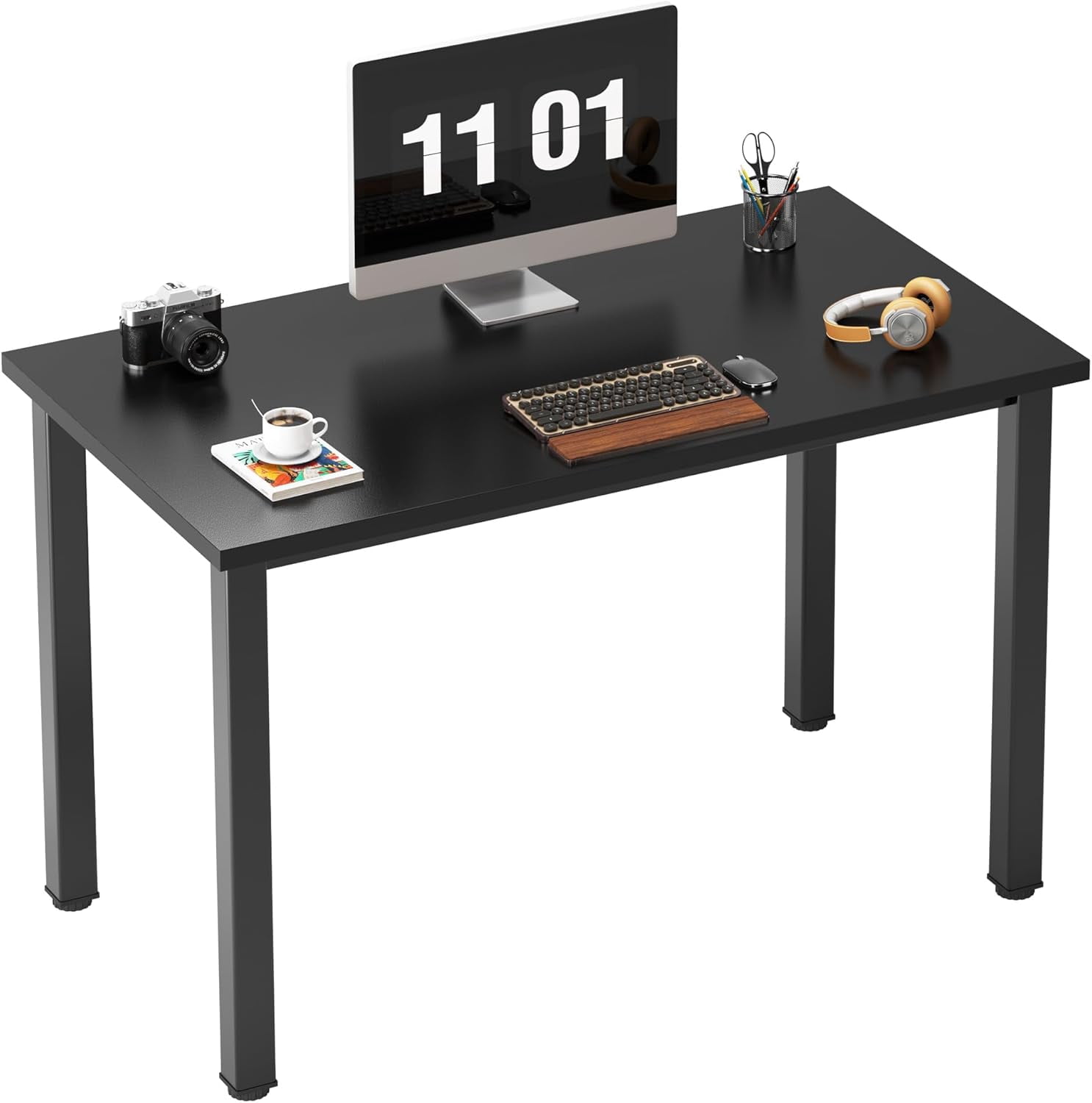 Need Small Desk, 39.4 inches Sturdy Writing Desk for Small Spaces, Small Computer Desk Teens ...