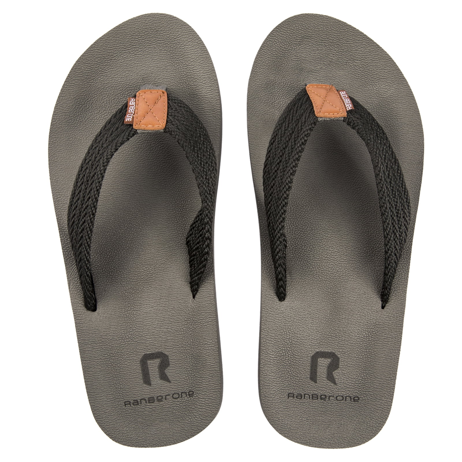 Needbo Men's Flip Flop EVA Shockproof Beach Thong Sandal Gray Size 7 ...