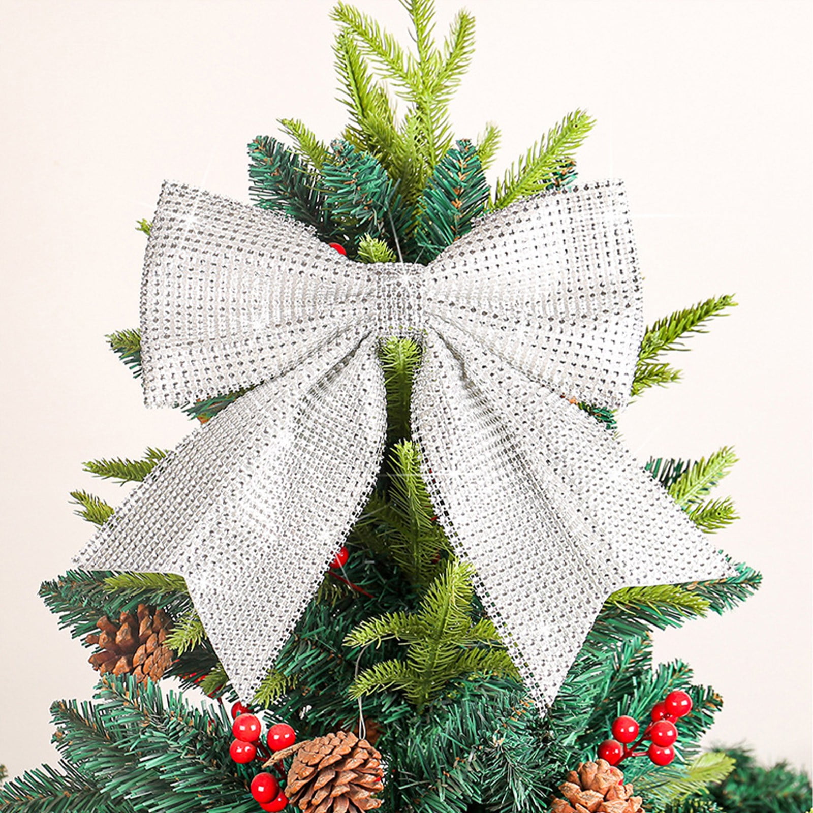Needhep Christmas Bow, Bows Christmas Tree Decorations, Large Christmas ...