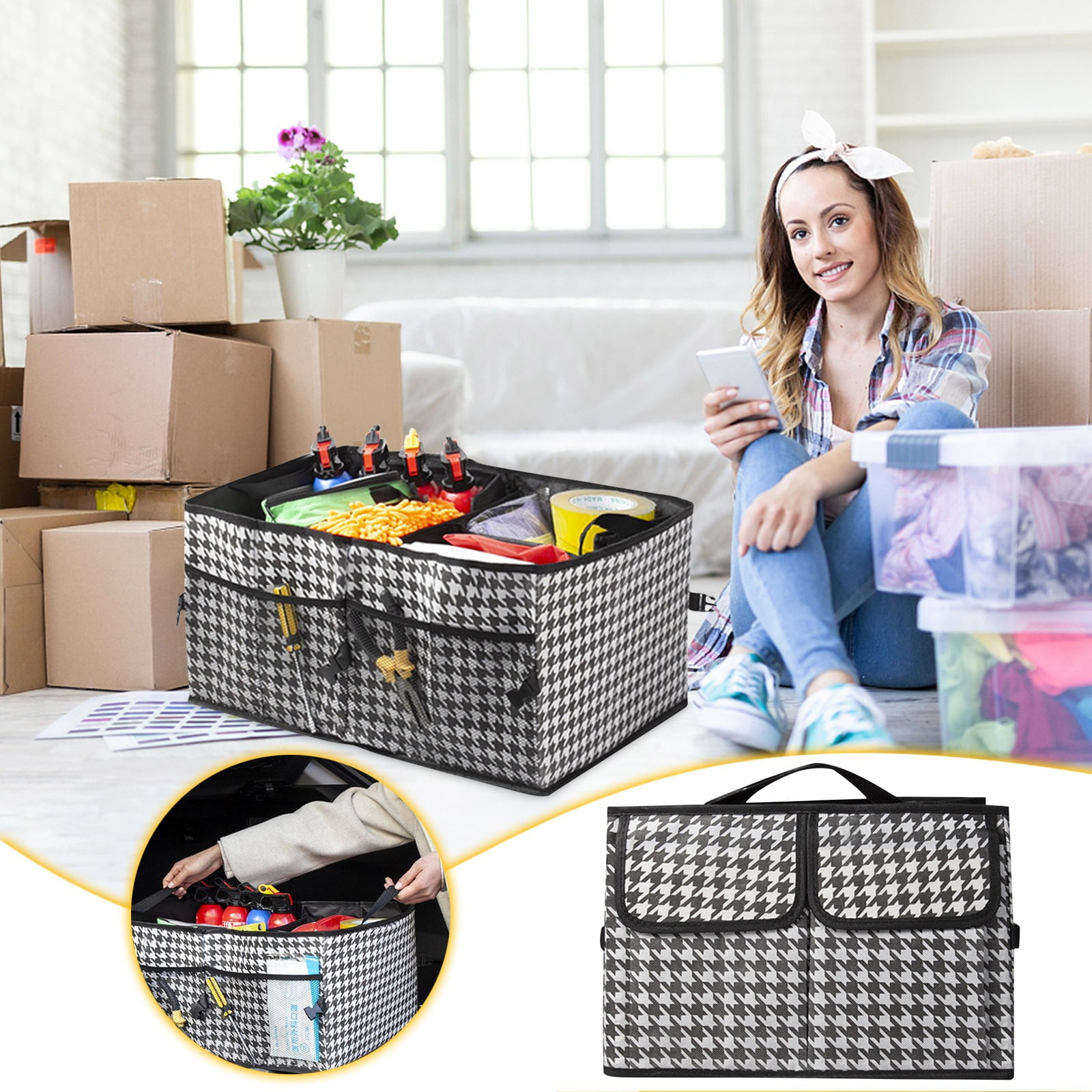 Needhep Independence Day Rugged Storage Box Clear Bins for Organizing ...