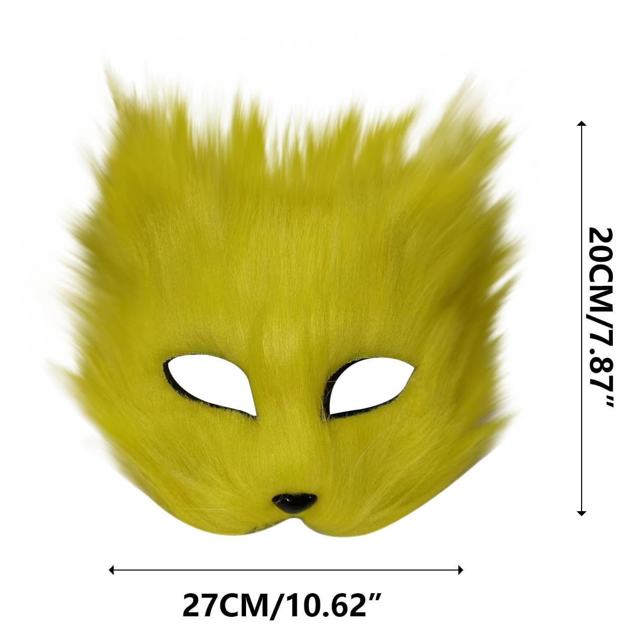 Needhep Mask Set Tail Cat Mask Furry Mask ＆ 27 * 20 * 4cm Long Fox Tail ...