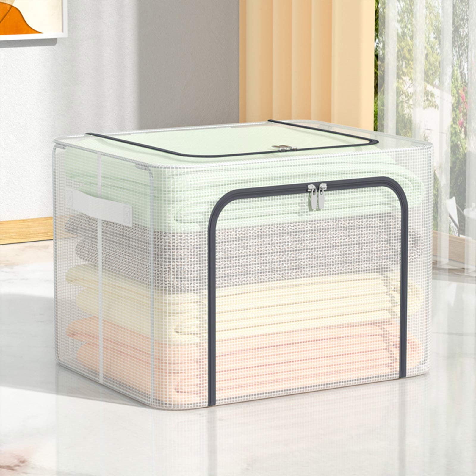 Needhep Multi-Purpose Stackable Plastic Storage Bins With Lids New ...
