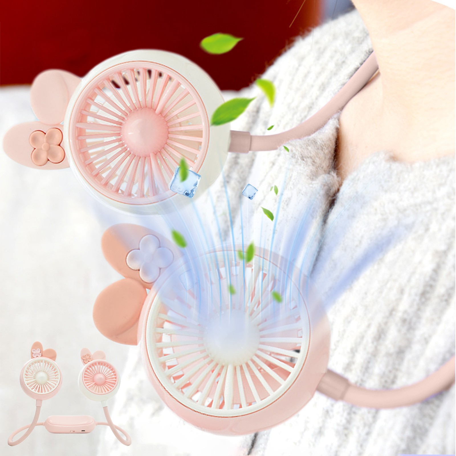 Needhep Office Air Conditioner USB-C Corded Powered Mini USB Fan ...