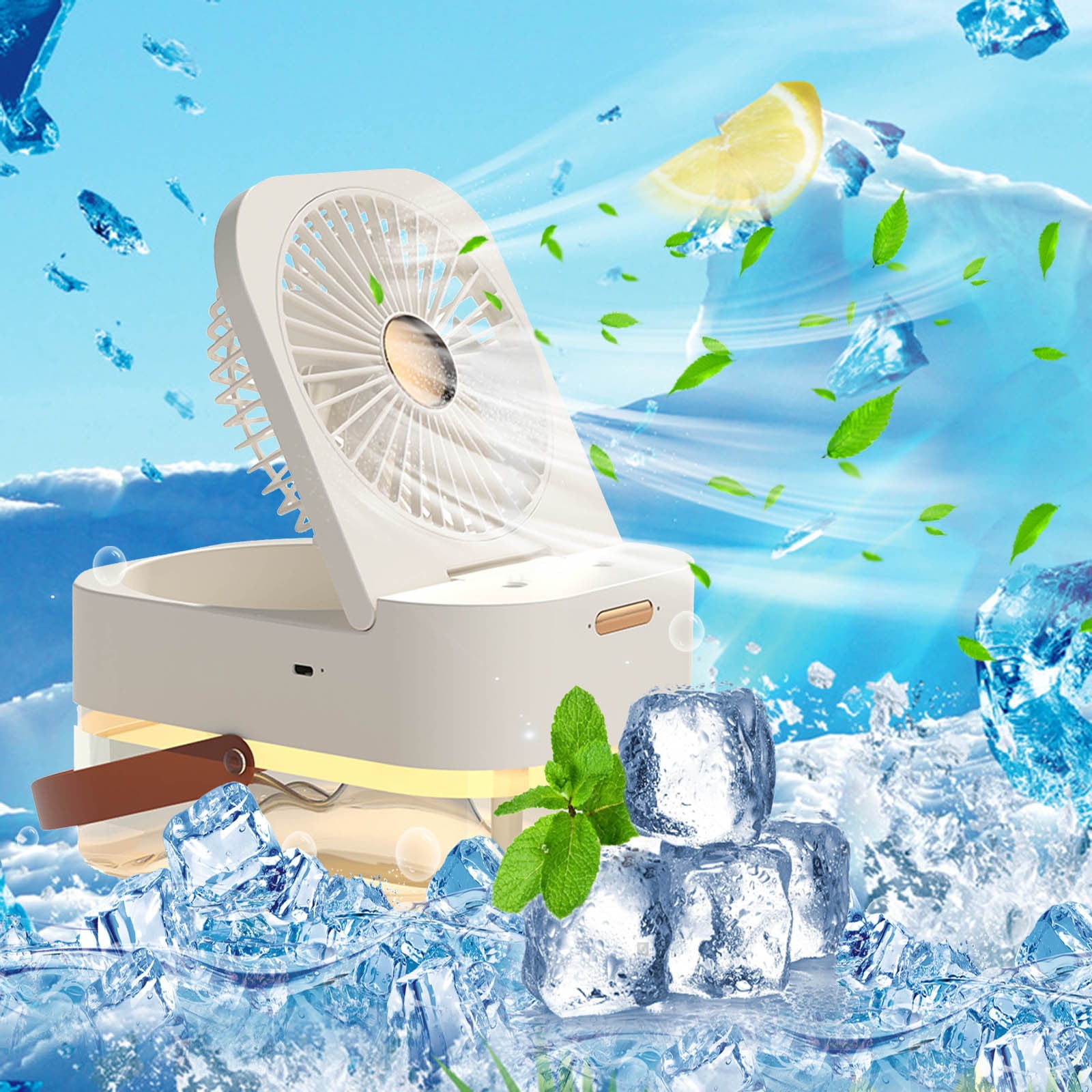 Needhep Personal Foldable Fan,Fan for Kitchen, Small Bathroom Fan, Bed ...