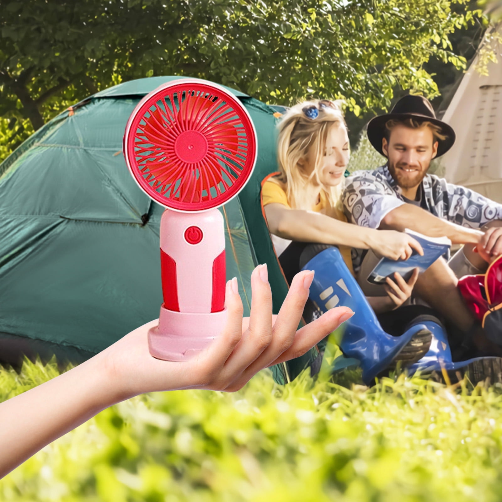 Needhep Quiet Rechargeable Mini Table Fan,Small Oscillating Fan for ...