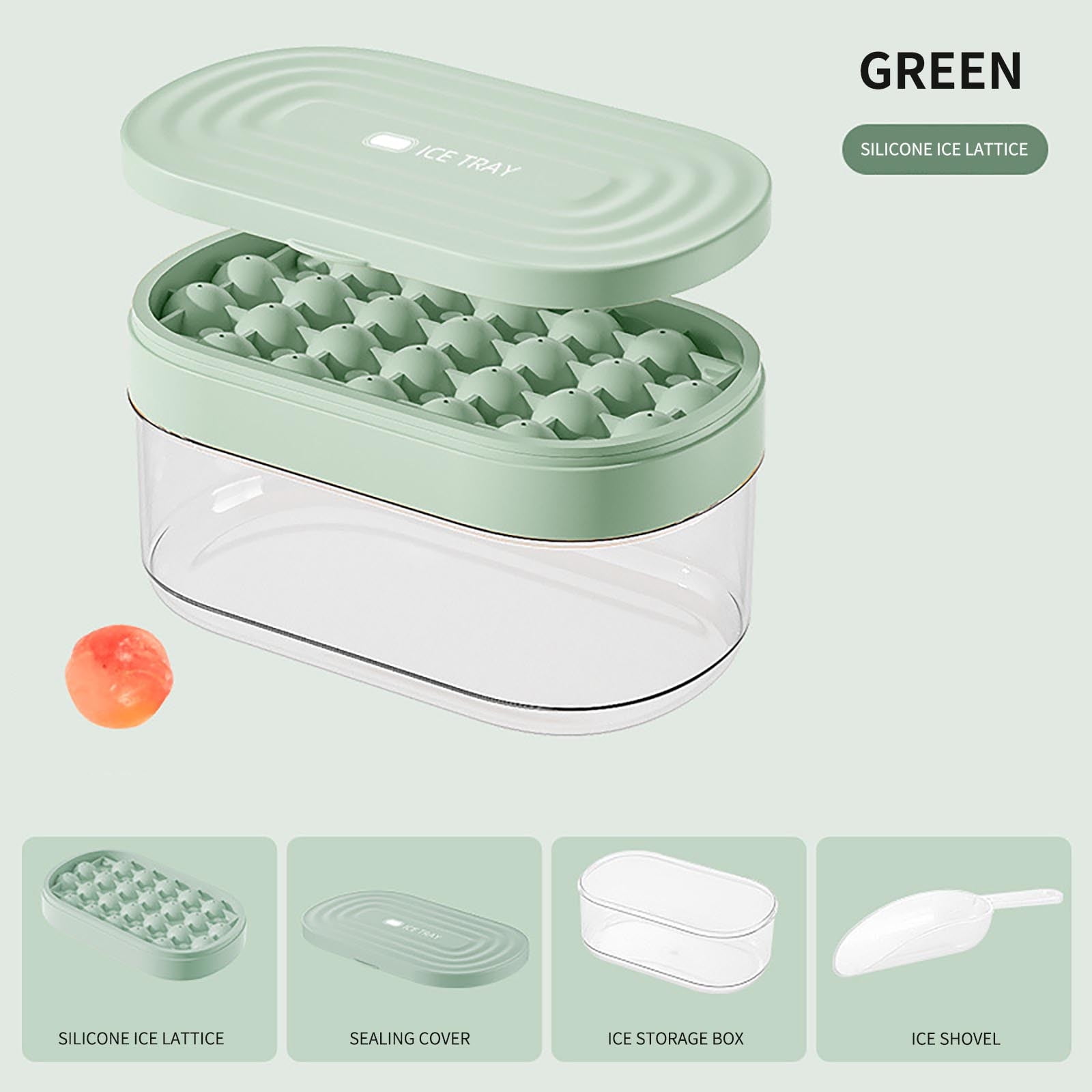 Needhep Silicone Plastic Ice Cube Trays With Ice BoxFin Ice Cube Tray ...