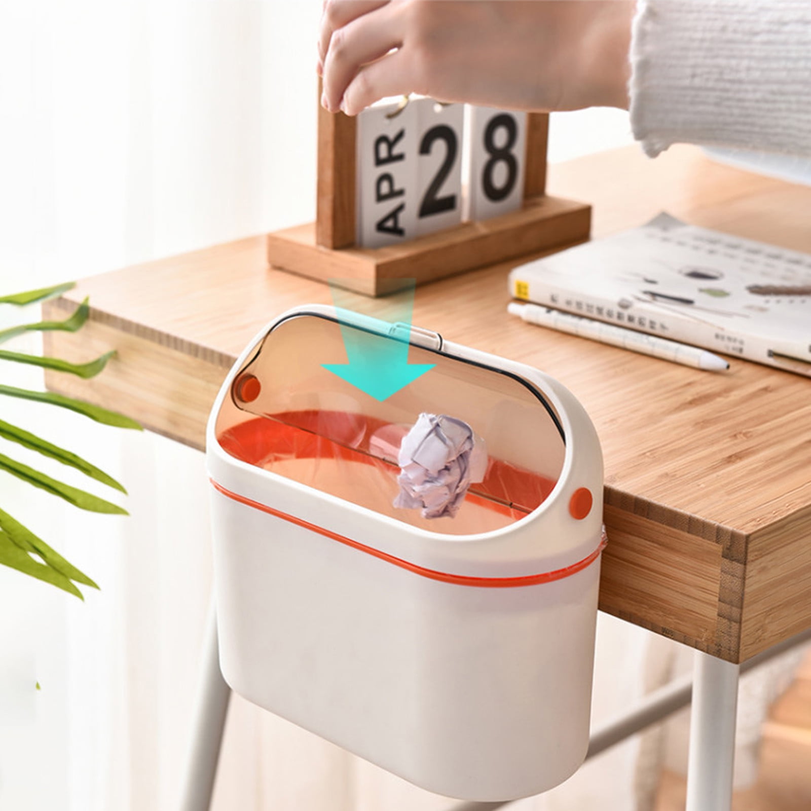 Needhep Smudge Resistant Rectangular Trash Can Small Trash Can ...