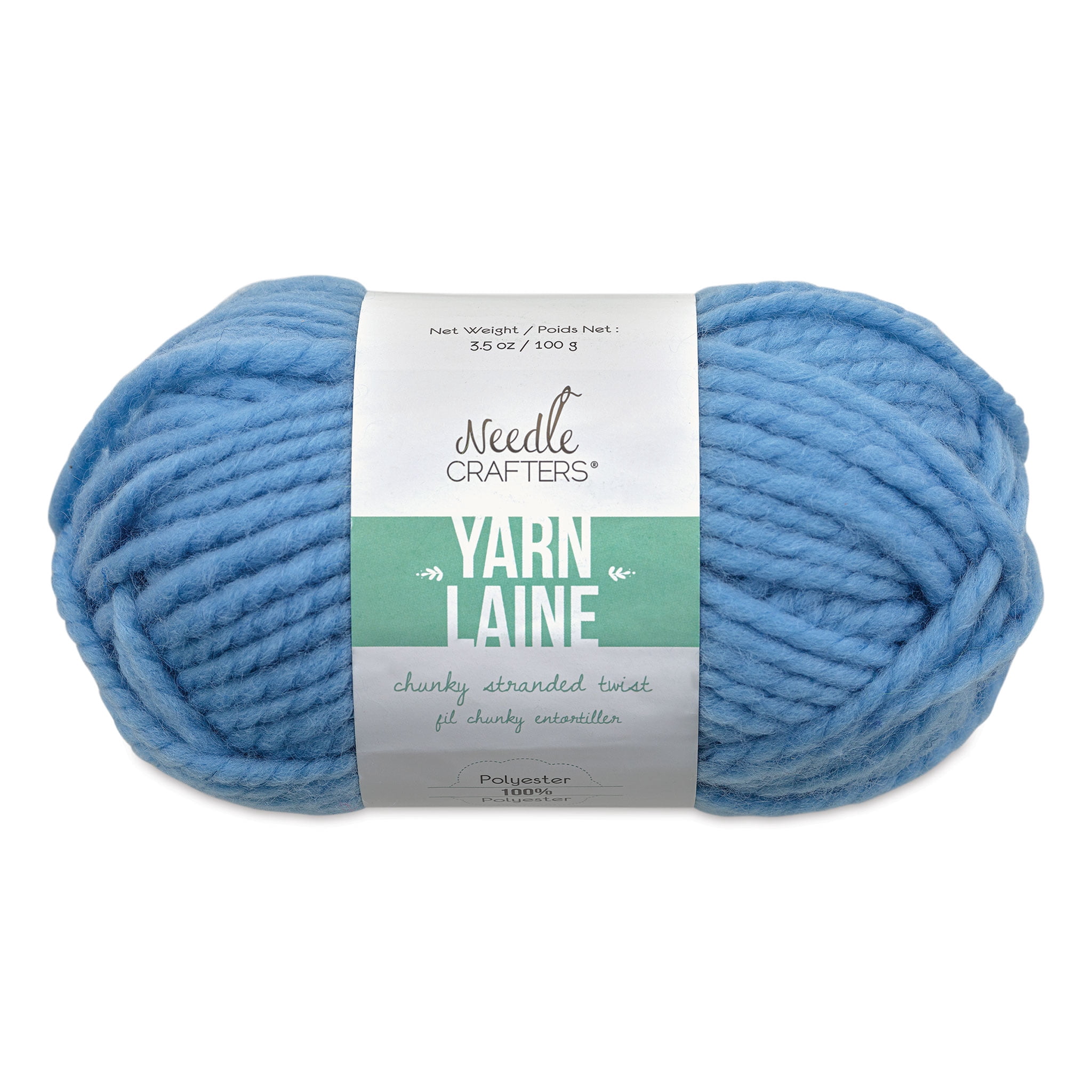 Needle Crafters Chunky Standard Twist Yarn - Baby Blue, 87 yds ...