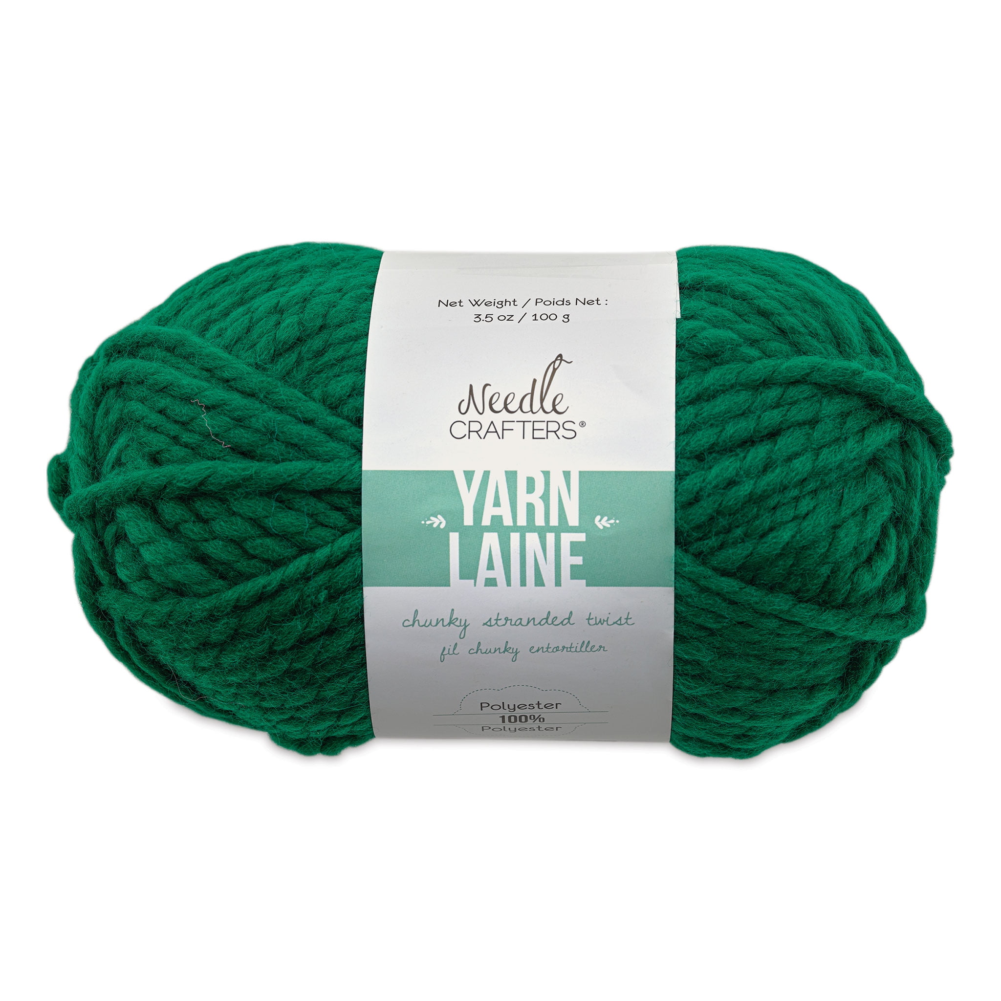 Needle Crafters Chunky Standard Twist Yarn - Dark Green, 87 yds ...