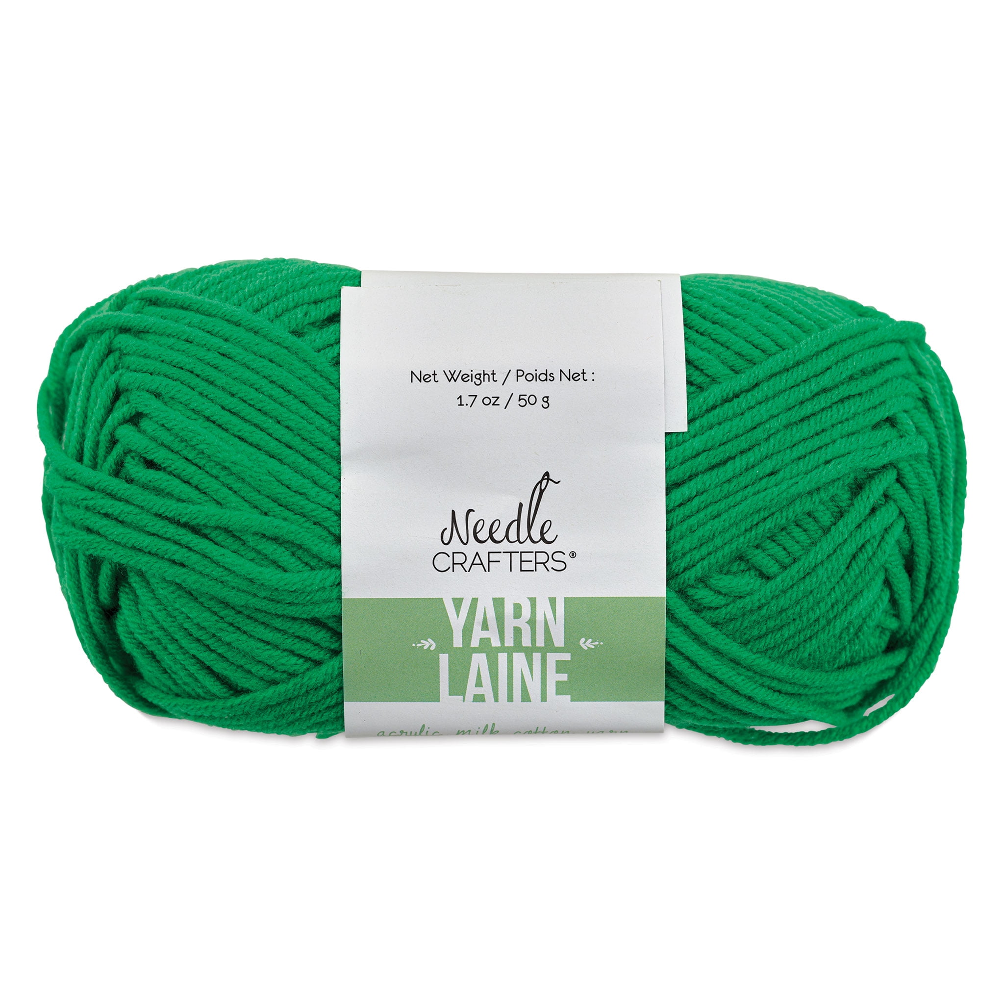 Needle Crafters Milk Cotton Yarn - Emerald Green, 87 yds - Walmart.com