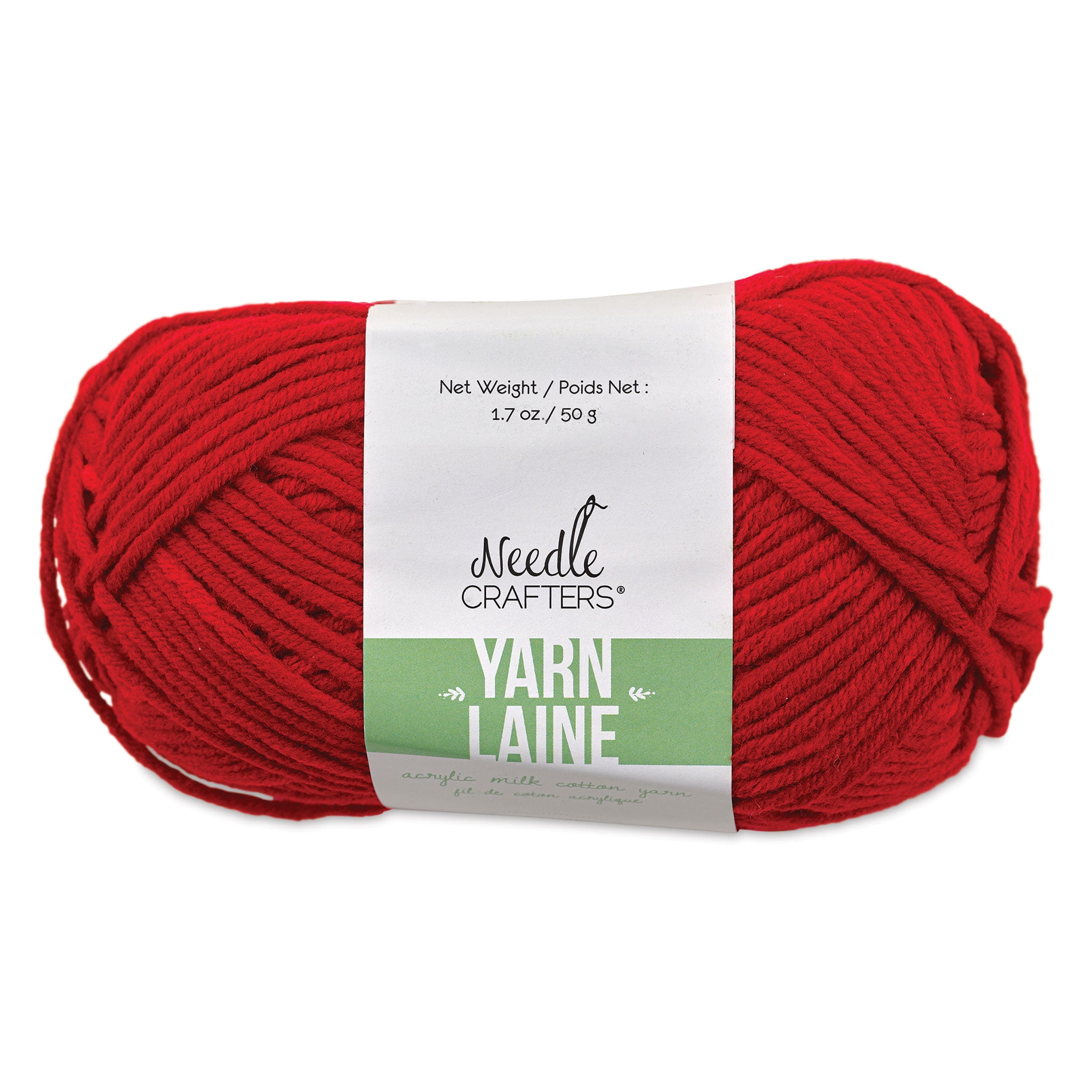 Needle Crafters Milk Cotton Yarn - Really Red, 87 yds - Walmart.com
