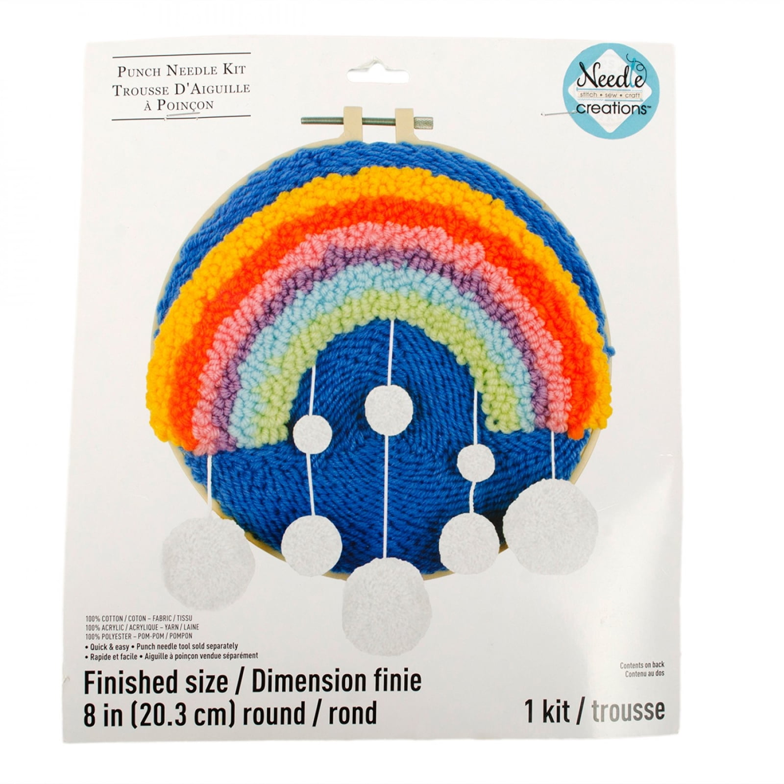 Needle Creations Rainbow 8 Inch Punch Needle Kit - Walmart.com