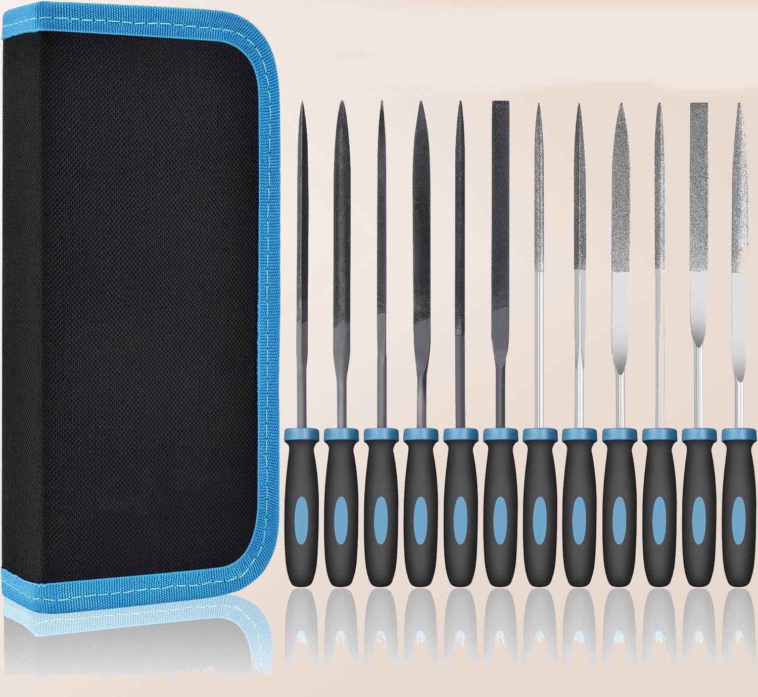 Needle Diamond Files Set, 13PCS for Precision Metal Work, Wood, Plastic ...