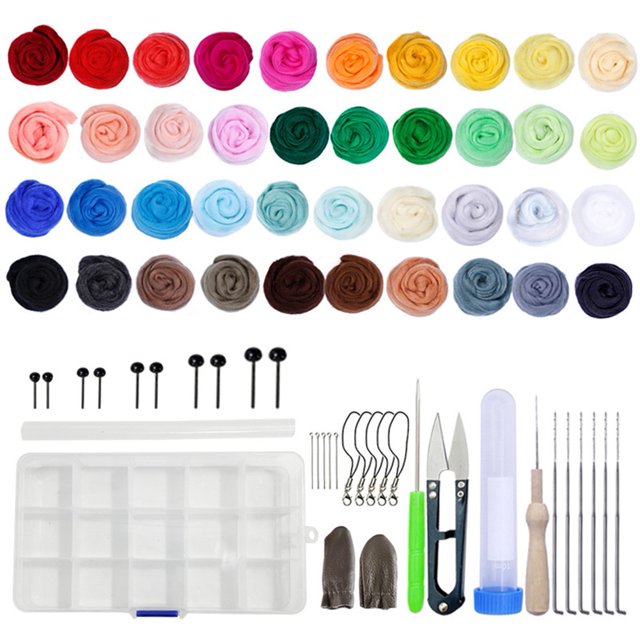 Needle Felt Tool Kit Handmade Felt Needle Set Wool Felt Material ...