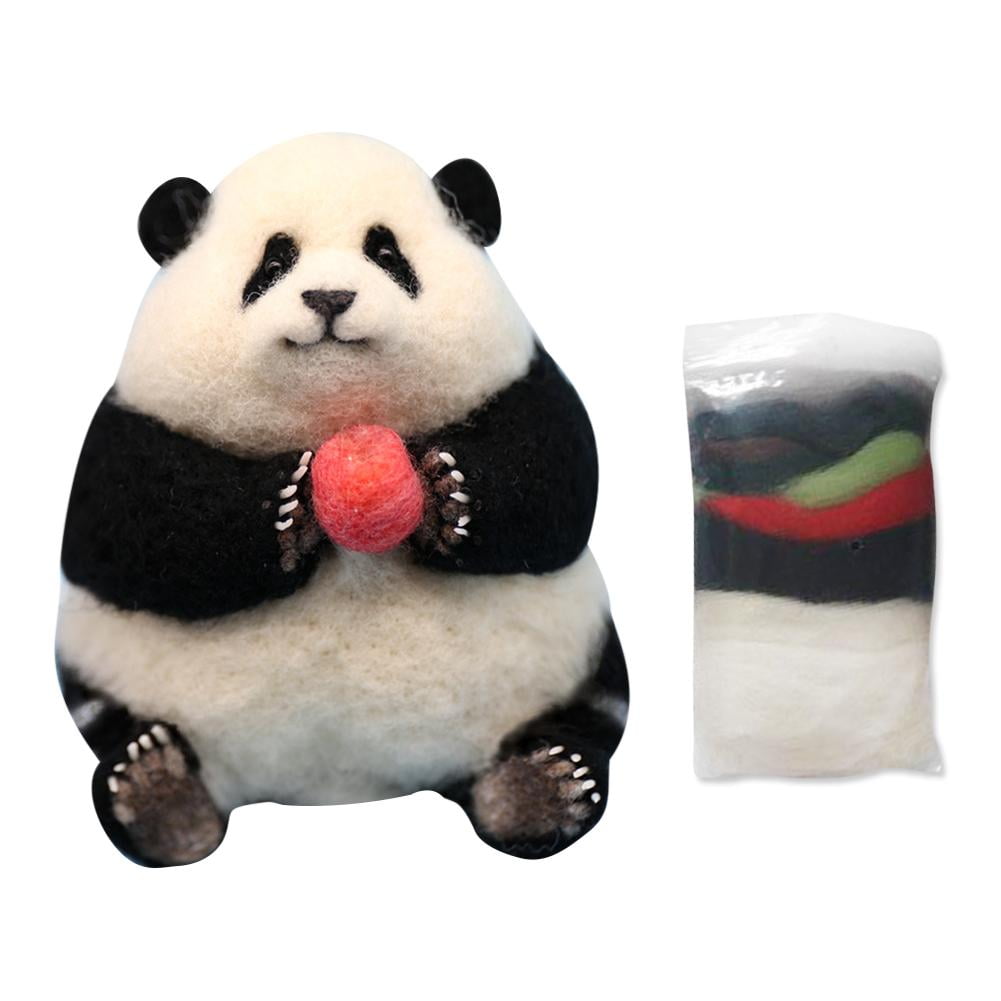Needle Felting Kit, Panda Needle Felt, for Beginners DIY Wool Animals ...