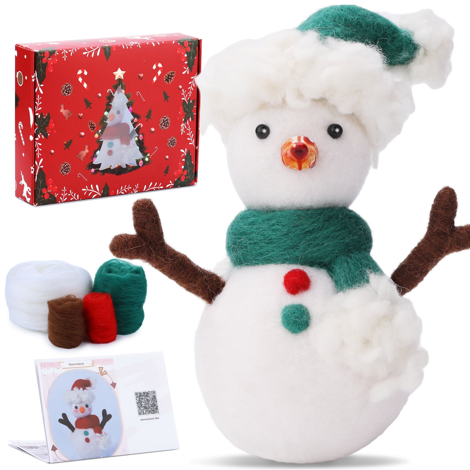 Needle Felting Package Christmas Dolls Toy Handmade Craft Non Finished ...