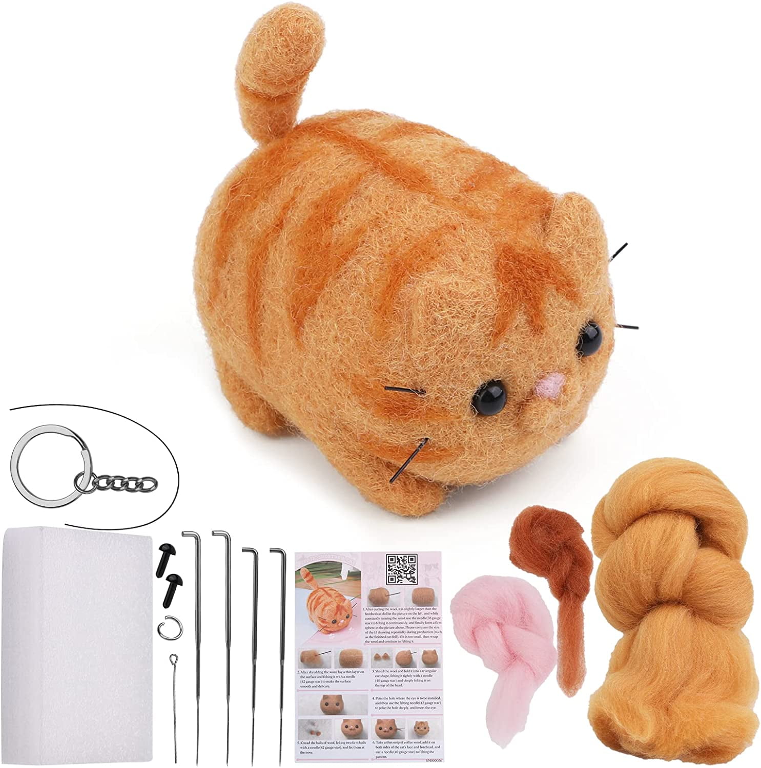 Needle Felting Starter Kit, Animals Needle Felting Set, DIY Wool Felt ...