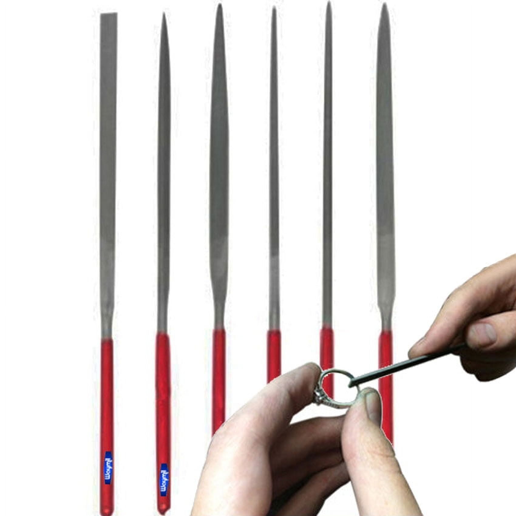 Needle File Set 6 Pcs Tempered Hardened Steel 140 mm jewelry hand craft ...