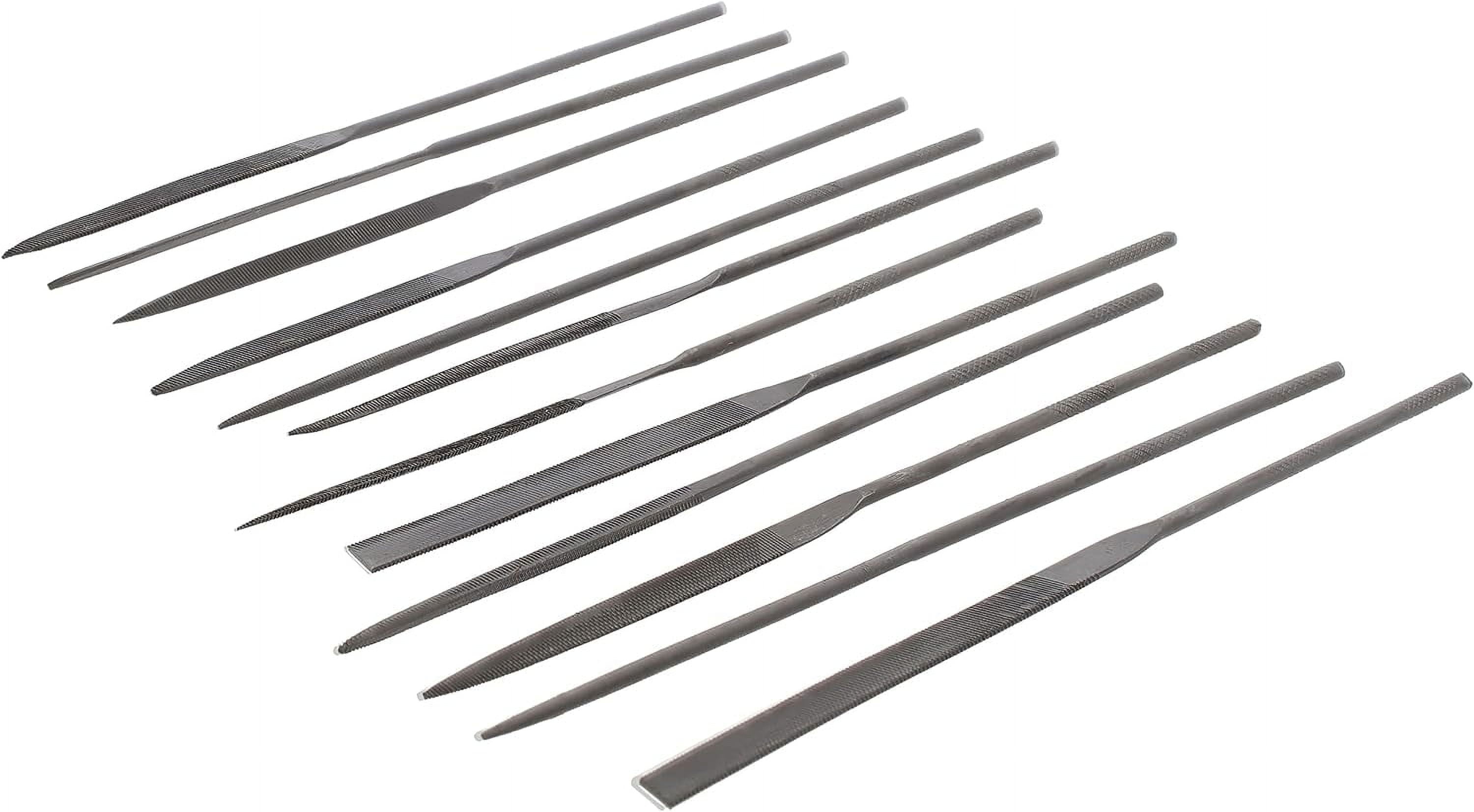 Needle Files – Metal H Files, 10MM, 2 Cut, Made of Steel – 12 Piece Set ...