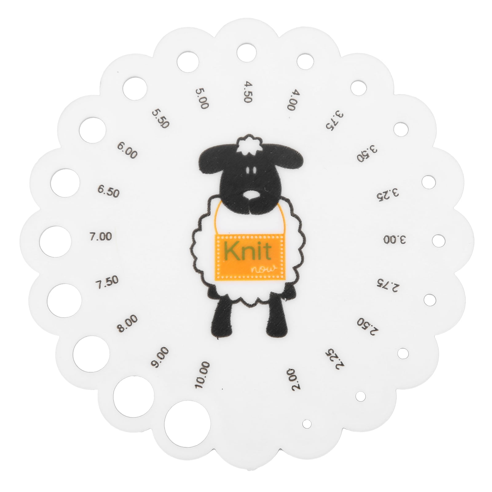 Needle Gauge Knitting Plastic Round Measuring Tool with Clear Scale ...