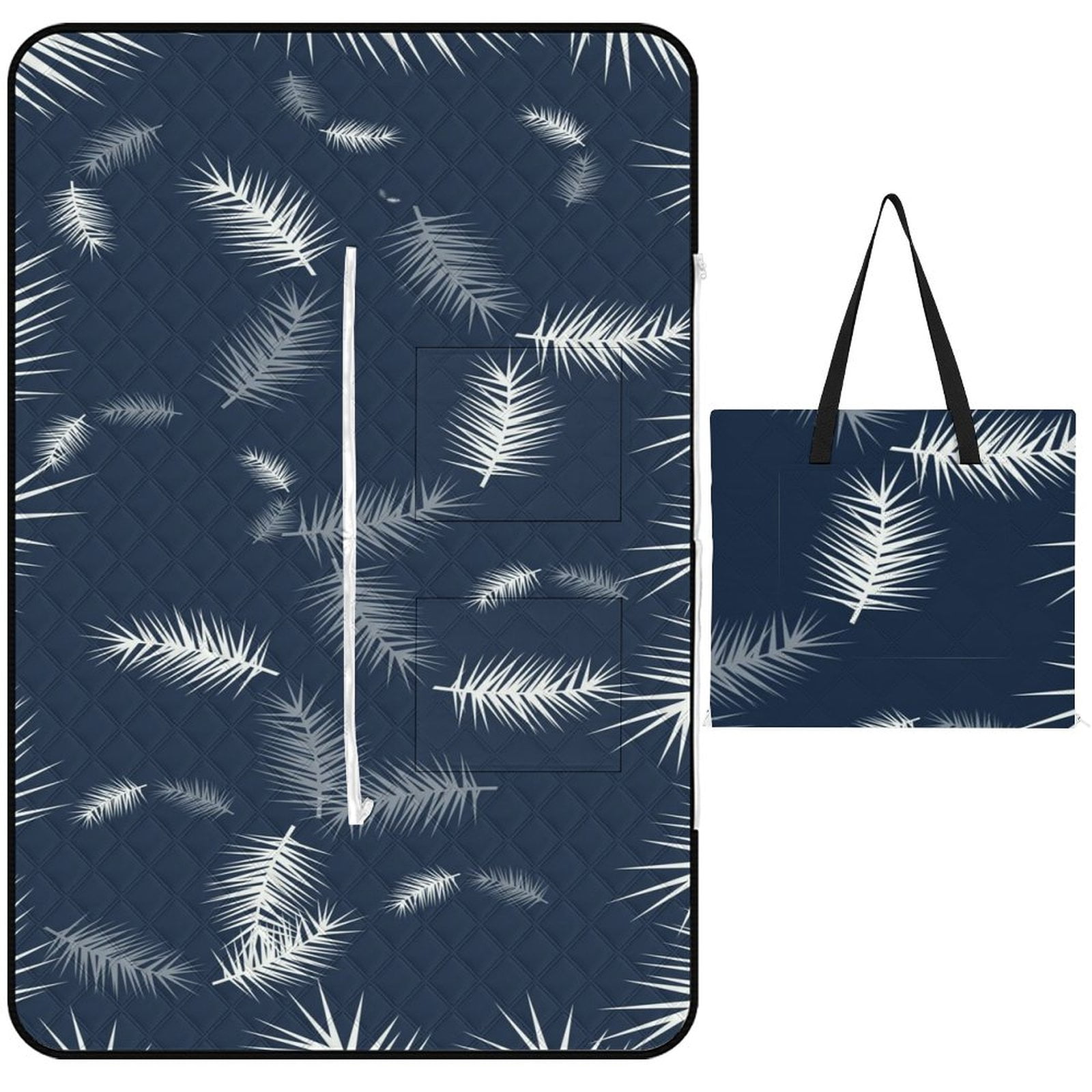 Needle Leaves, Feathers Waterproof Beach Mat Folding Mattress Portable ...