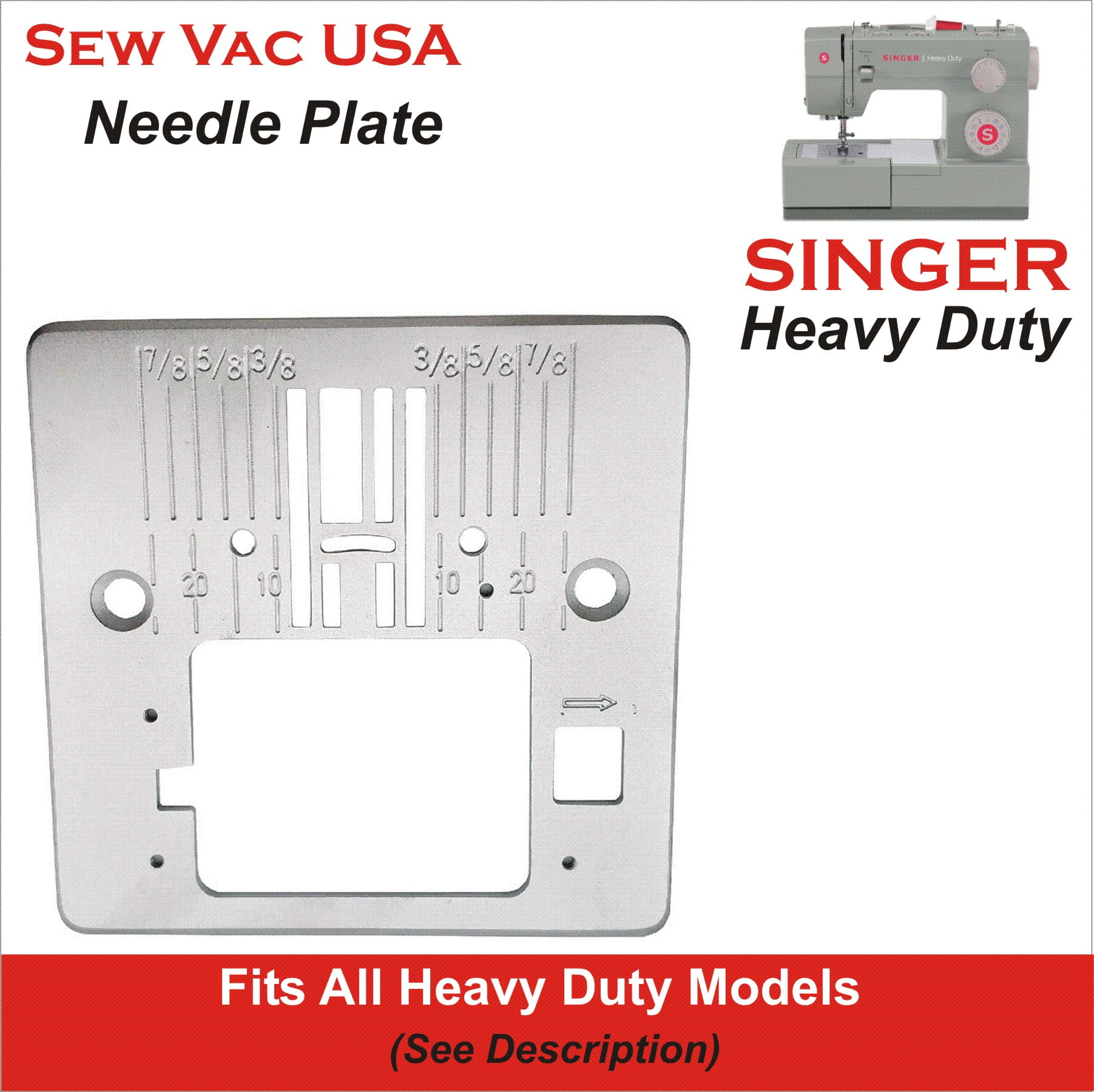 Needle Plate For SINGER Heavy Duty Model 4423 - Walmart.com