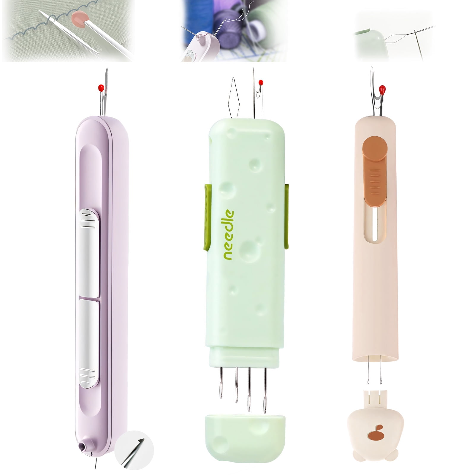 Needle Threader，2 in 1 Needle Threader Seam Ripper，3 in 1 Automatic ...