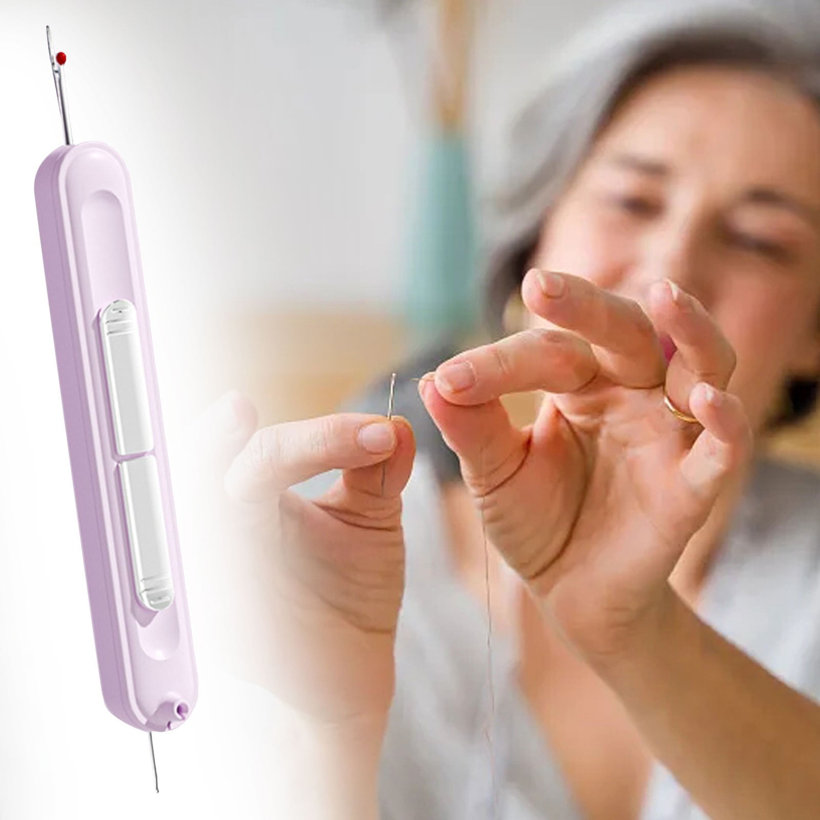 Needle Threader, 2025 Plug-in 2-in-1 Needle Threader & Seam Ripper Tool ...