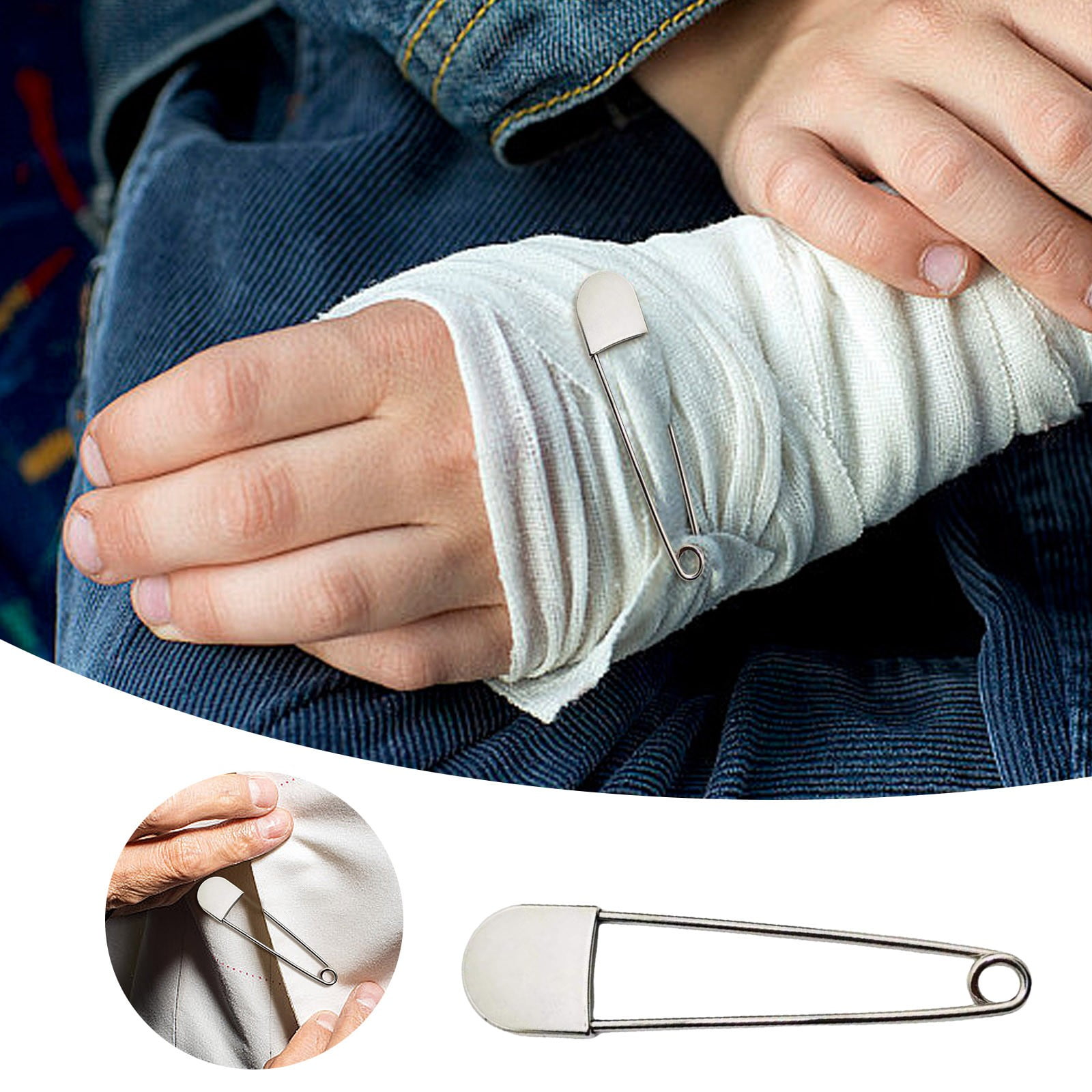 Needle and Thread Kit Large Pins 3inch Pins Stainless Steel Huge Strong ...