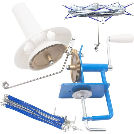 Needlecraft Large Jumbo Metal Yarn/Wool/String/Fiber Ball Winder Hand ...