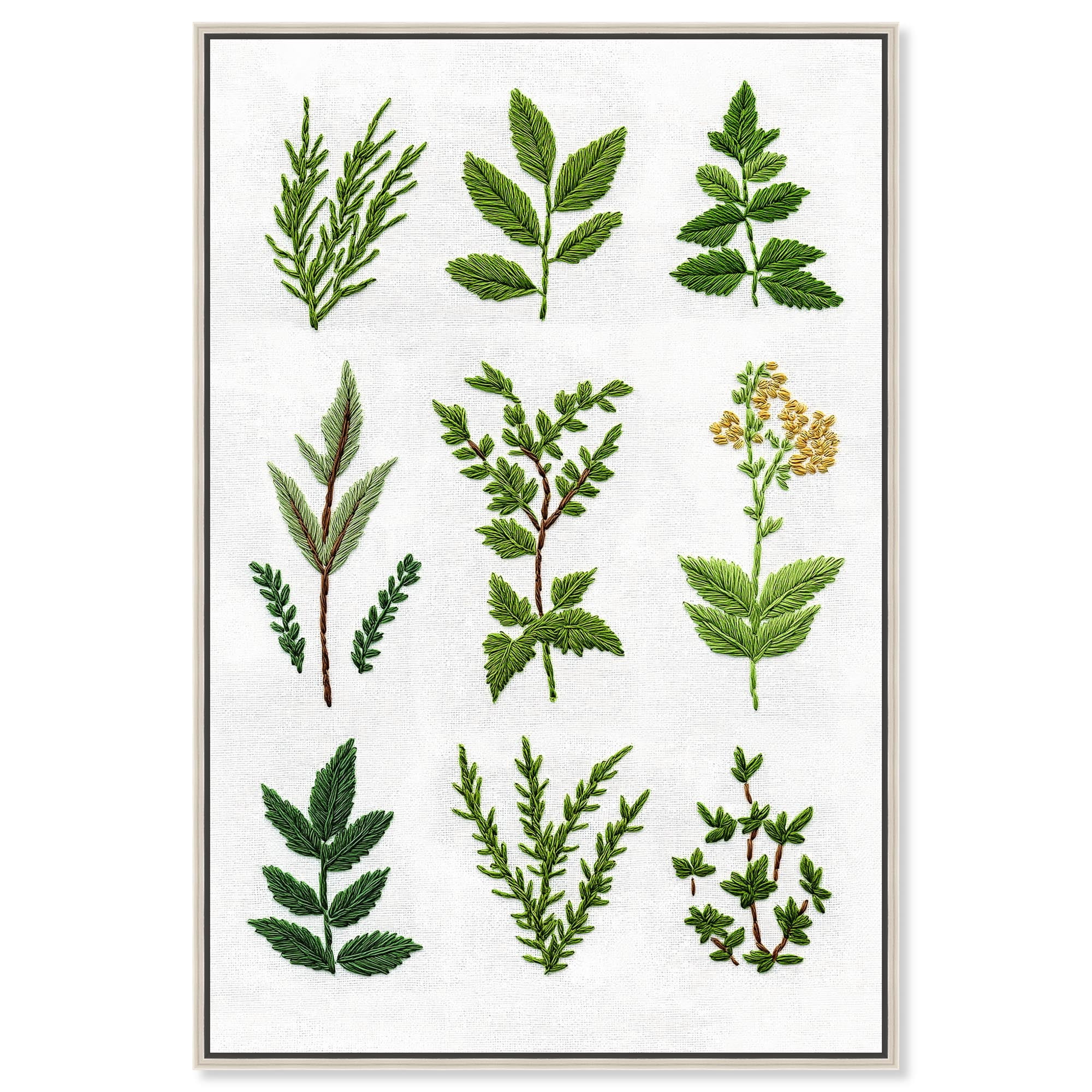 Needlepoint Nature I Canvas Floral Embroidery Prints by Art Remedy ...
