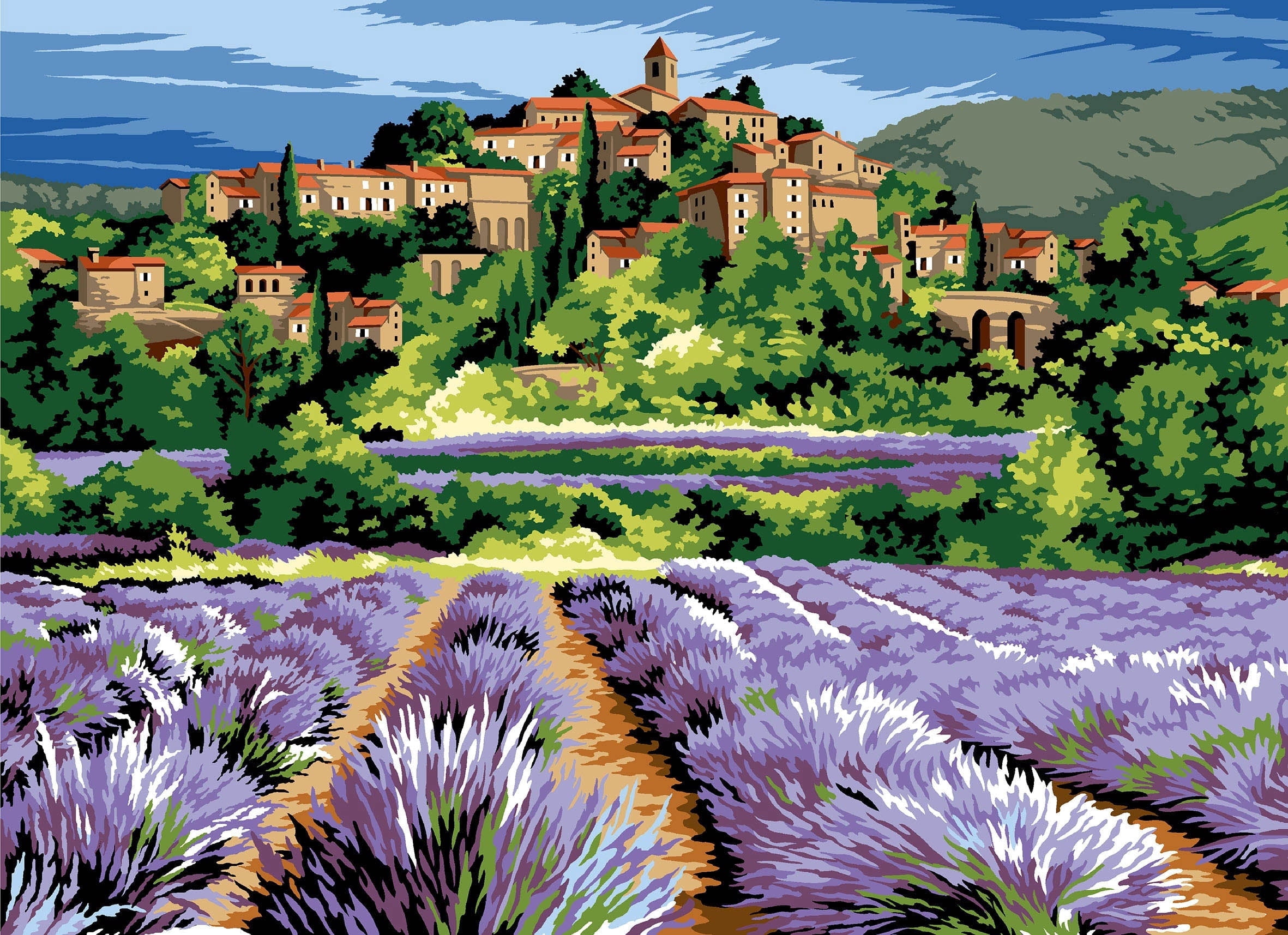 Needlepoint canvas for halfstitch without yarn Provencal Citadel SE929 ...