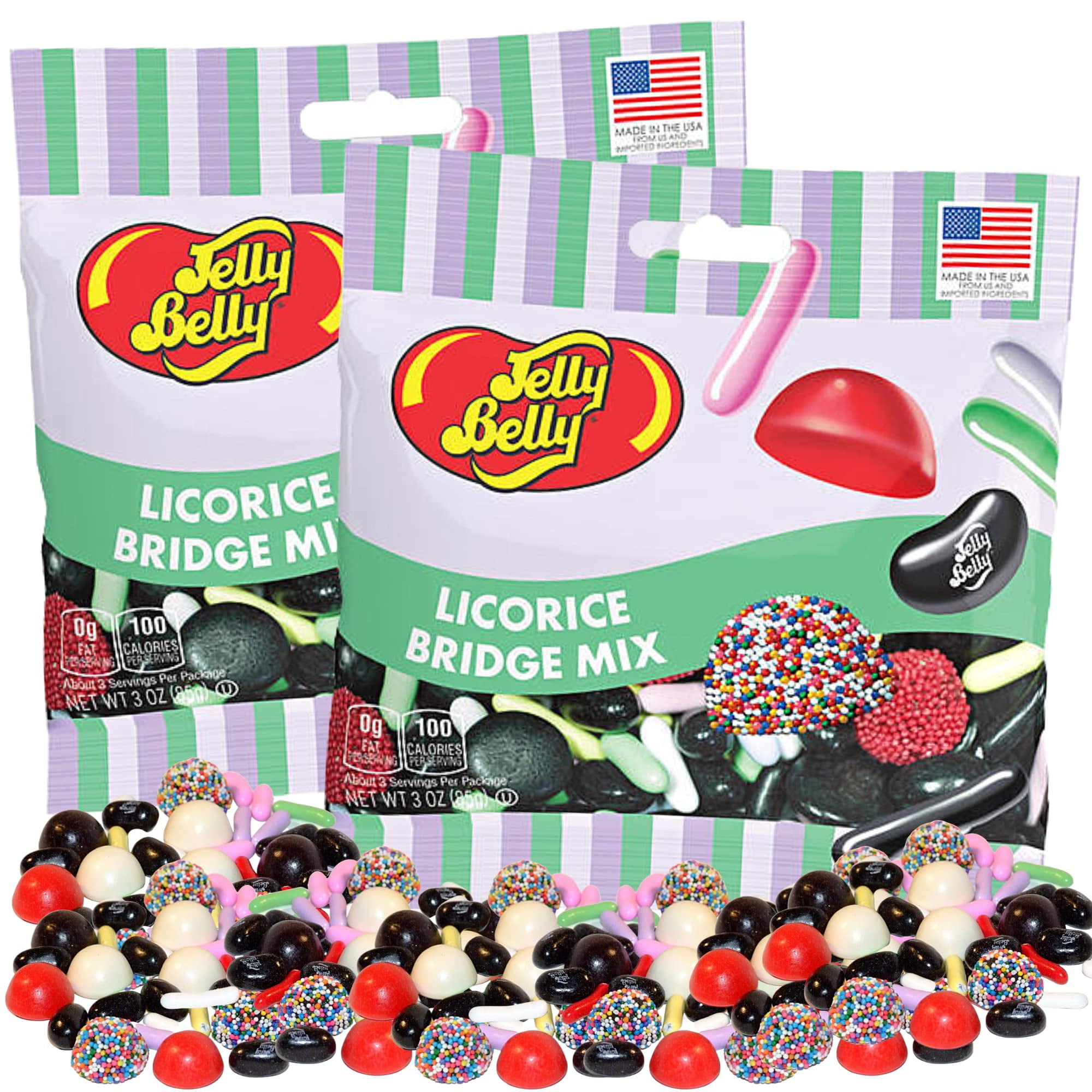 Needzo Bridge Mix Licorice OKA4 Flavored Jelly Beans and Candy Pastels ...